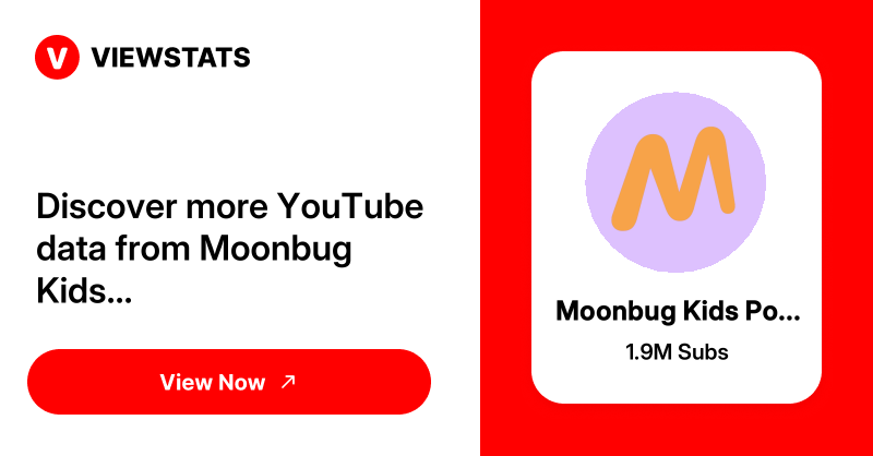 Moonbug Kids Россия — Обучающие детские мультики - Viewstats