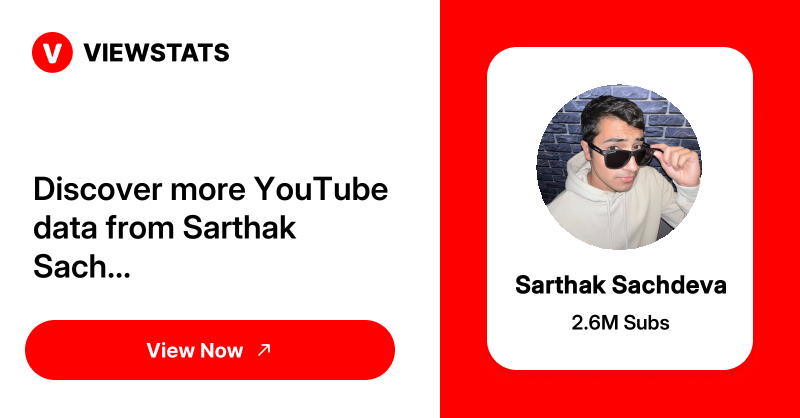 Sarthak Sachdeva - Viewstats