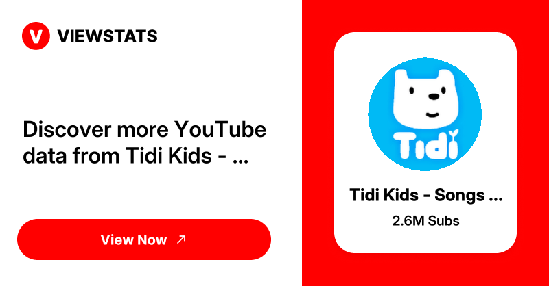Tidi Kids - Songs & Nursery Rhymes - Viewstats